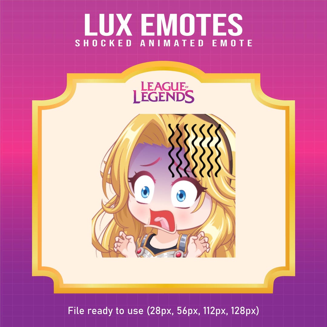 Lux League of Legends Shocked Emote for Twitch | League of Legends ...