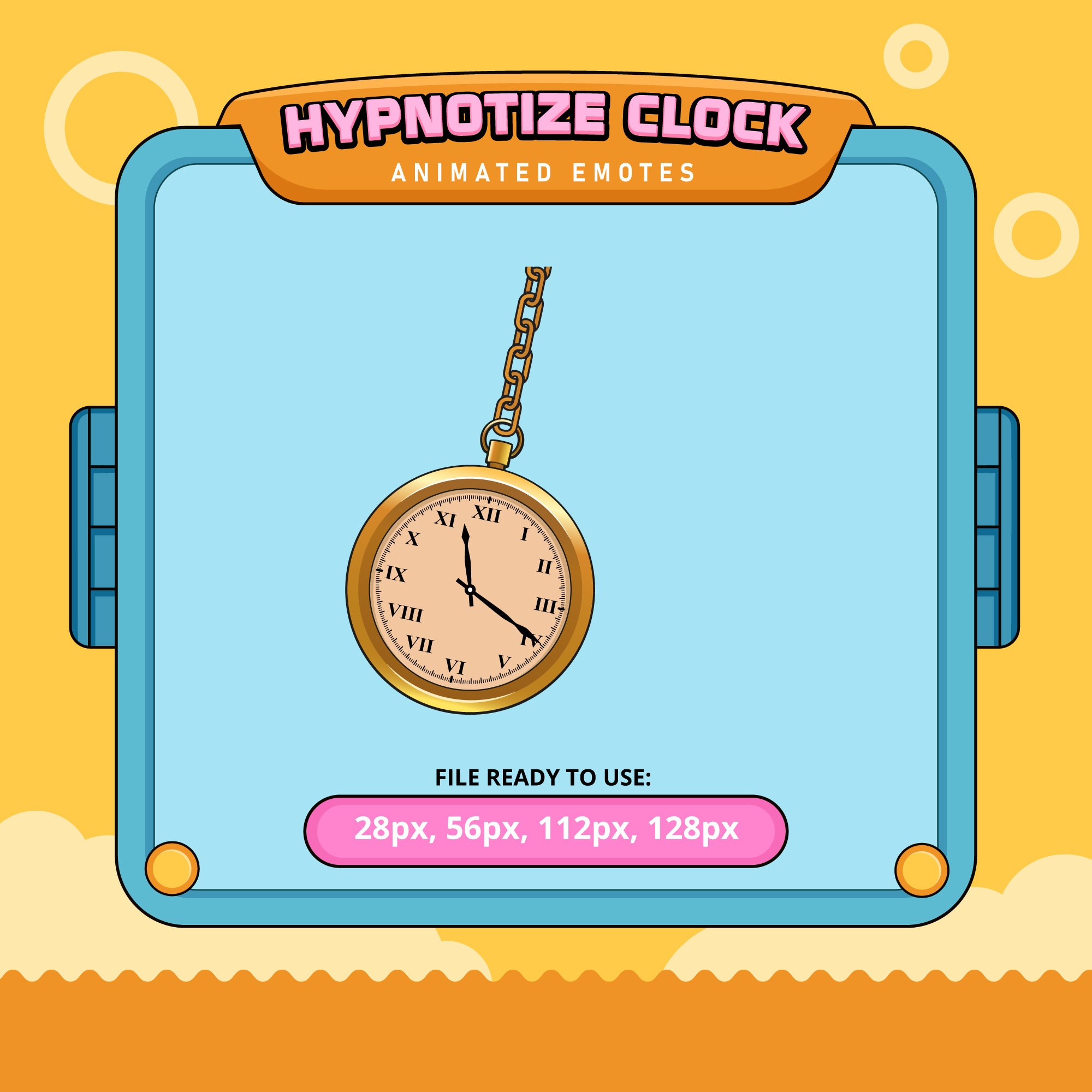 Hypnotize Clock Animated Emotes | Twitch Emotes | Kick Emotes | Emoji ...