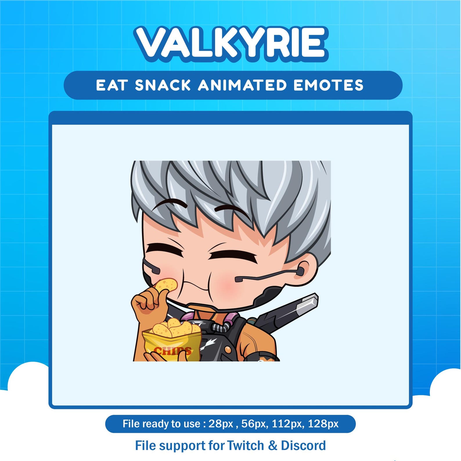 Valkyrie Wink Fingergun Animated Emote for Twitch (digital Download) - Etsy