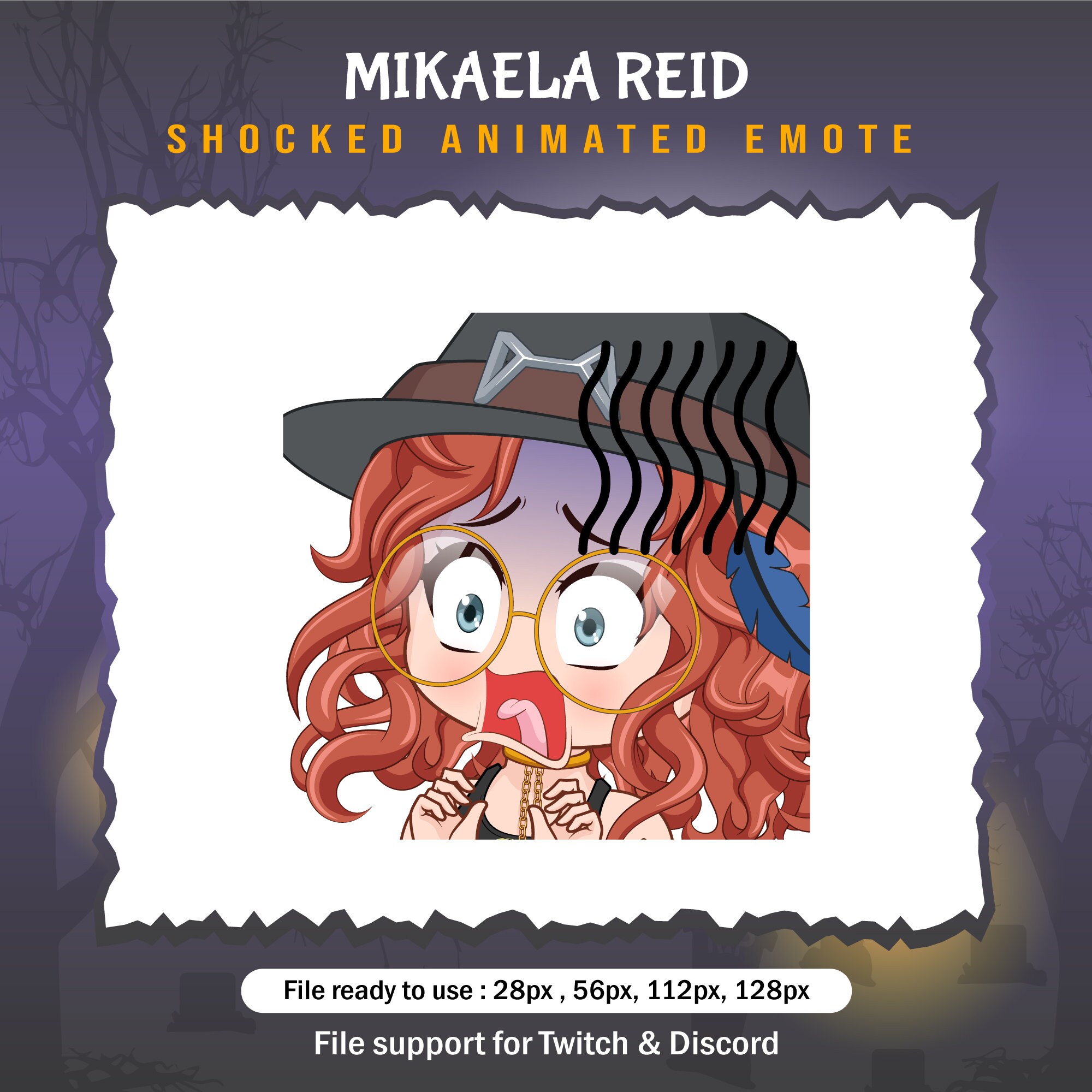 Mikaela Reid Dead by Daylight Shocked Emotes / DBD Twitch Emote - Etsy