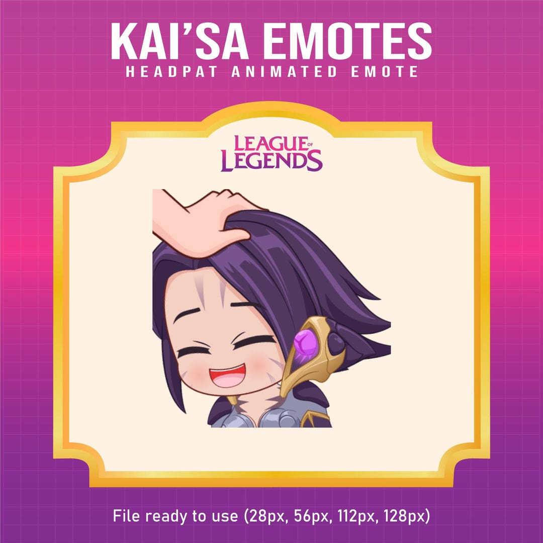 Kai'sa League of Legends Headpat Emote for Twitch | League of Legends ...