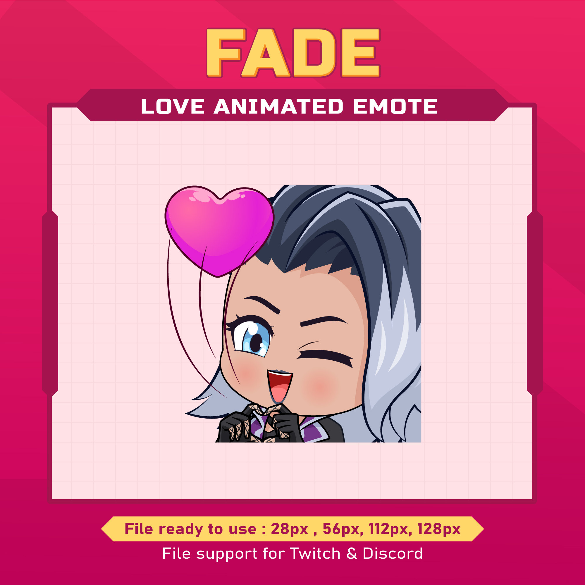 Fade Valorant Love Animated Emote for Twitch (digital Download) - Etsy
