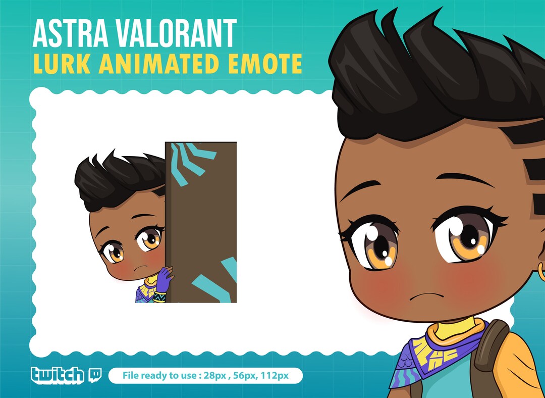 Astra Valorant Lurk Animated Emote for Twitch Twitch - Etsy