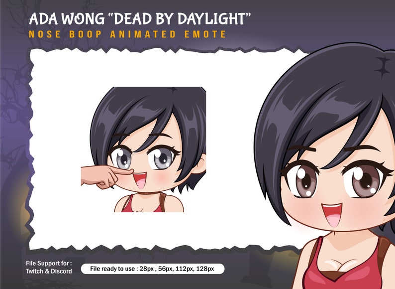 Ada Wong Dead by Daylight Nose Boop Emotes / DBD Twitch Emote - Etsy