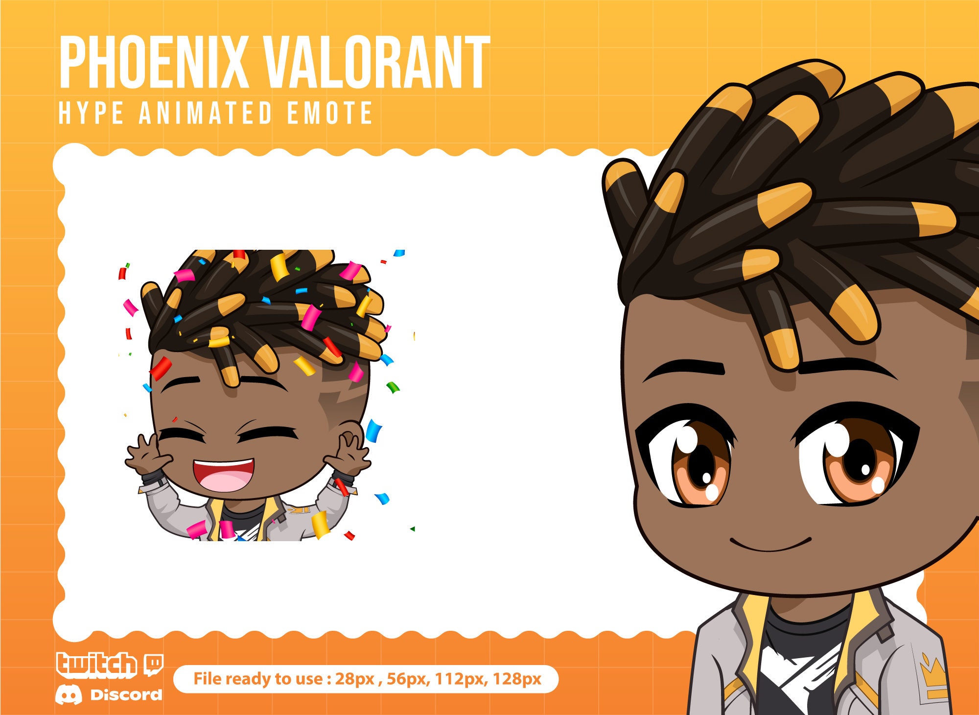 Phoenix Valorant Hype Animated Emote for Twitch Twitch - Etsy