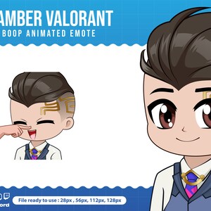 Chamber Valorant Nose Boop Animated Emote for Twitch Twitch - Etsy