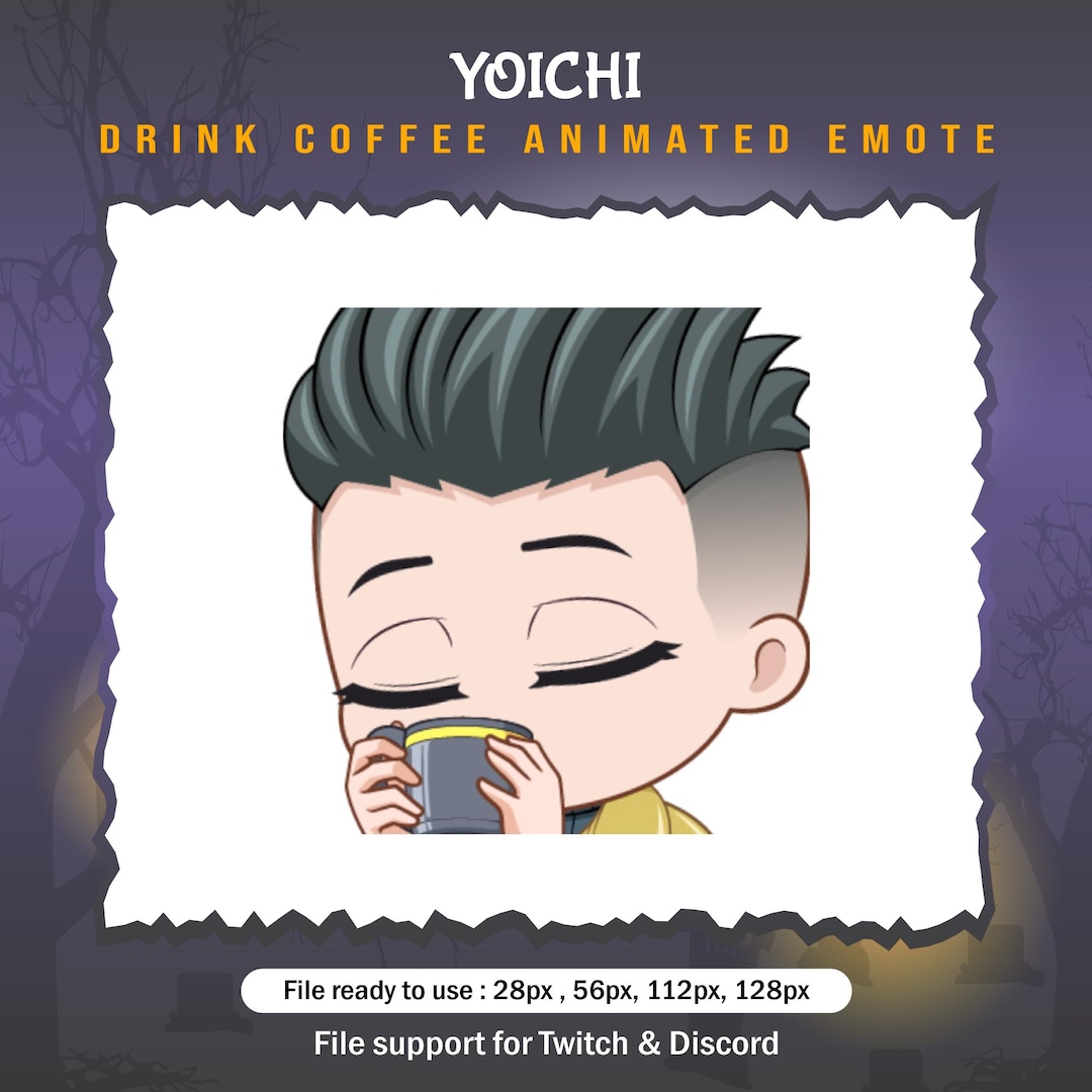 Yoichi Asakawa Dead by Daylight Drink Coffee Emotes / DBD Twitch Emote ...