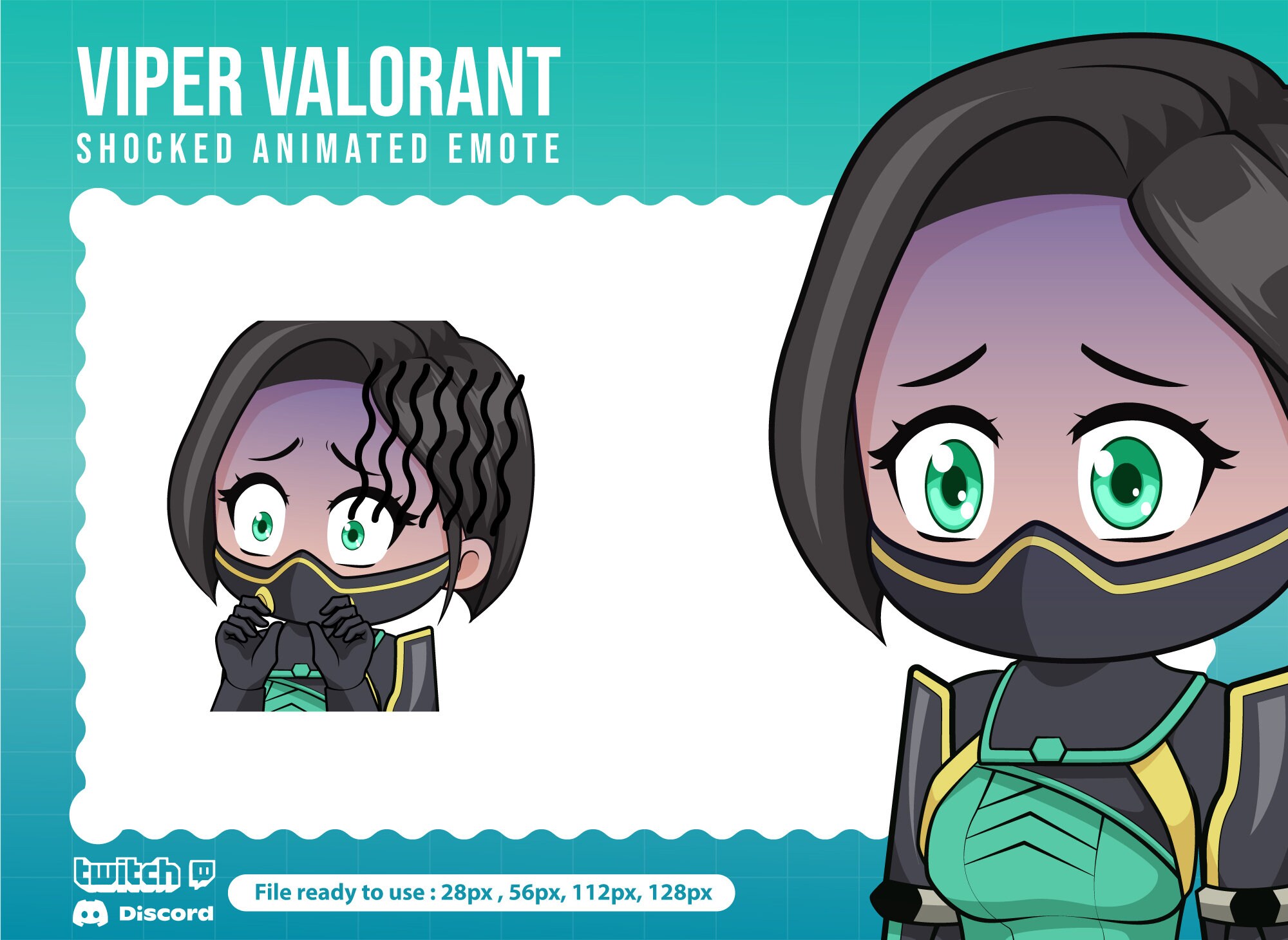Viper Valorant Shoked Animated Emote for Twitch Twitch Animated Emotes ...