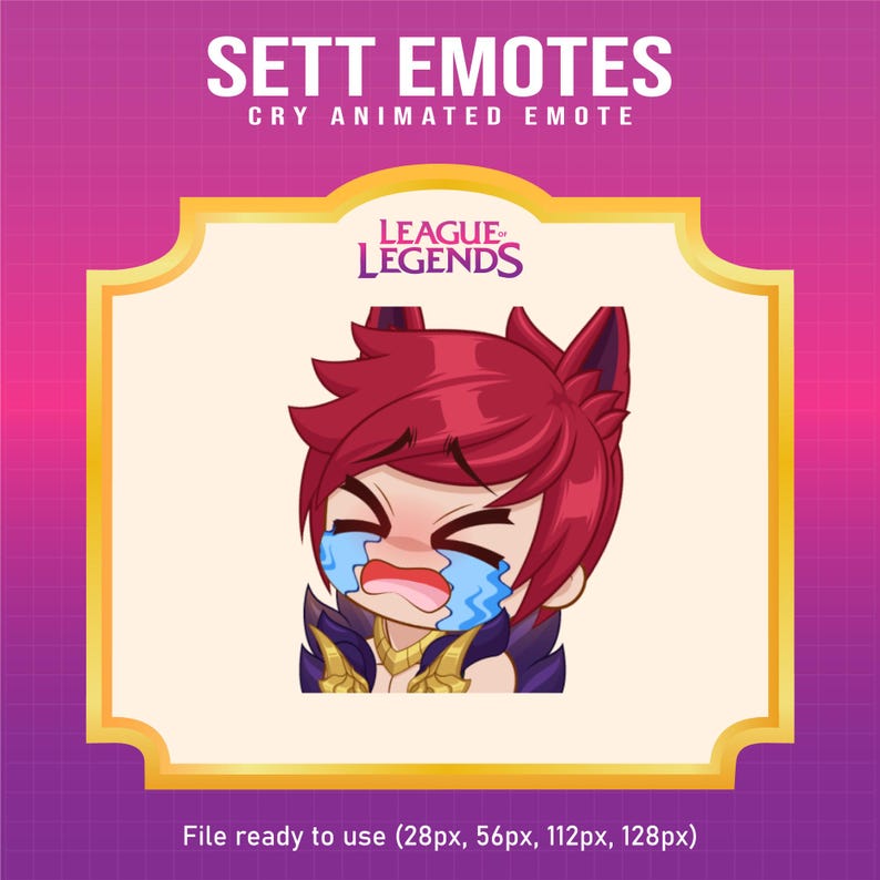 Sett League of Legends Cry Emote for Twitch | League of Legends ...