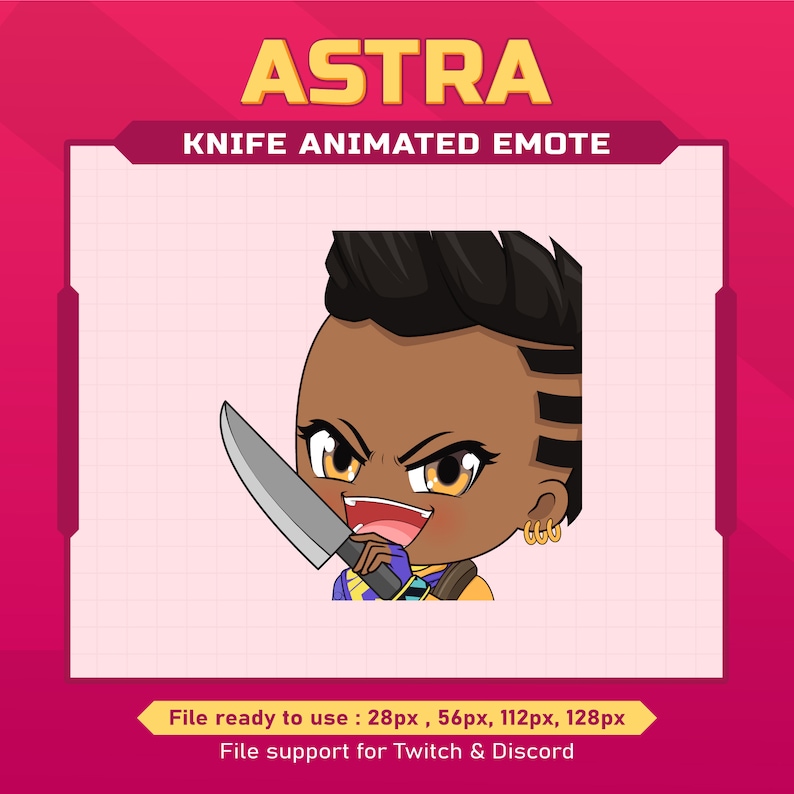 Astra Valorant Knife Animated Emote for Twitch | Twitch Animated Emotes ...
