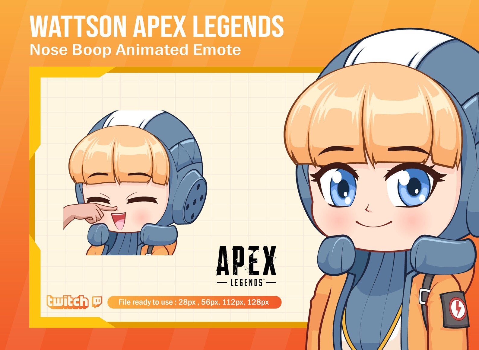 Wattson Apex Legends Nose Boop Emote for Twitch Apex Animated Emotes - Etsy