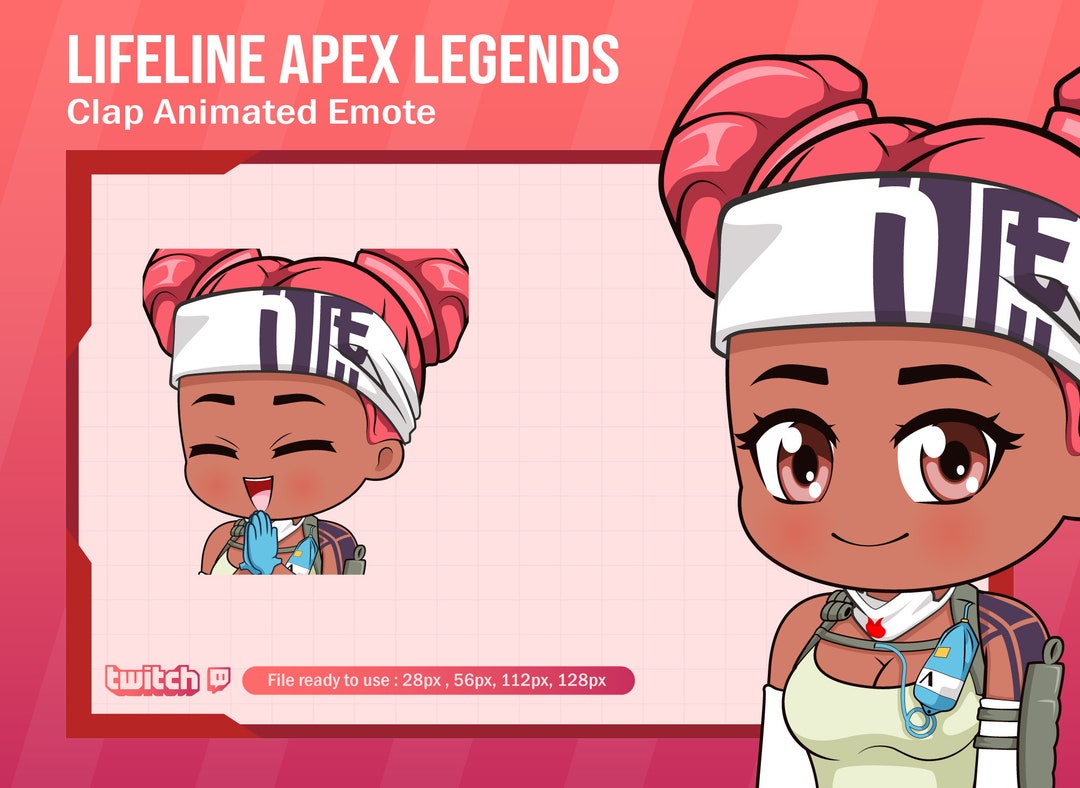 Lifeline Apex Legends Clap Emote for Twitch Apex Animated Emotes - Etsy