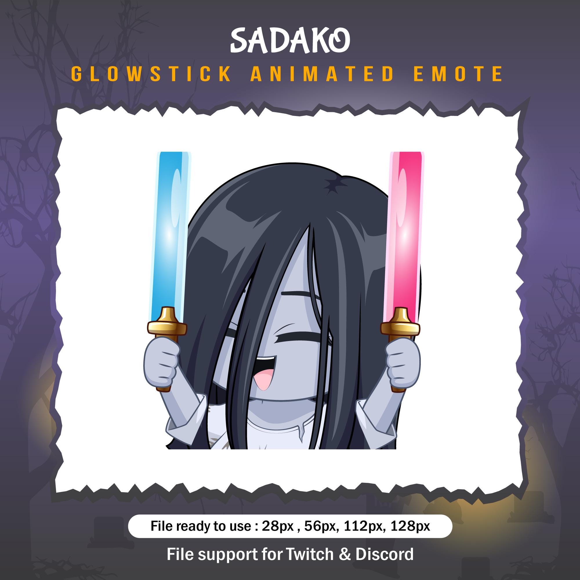 Sadako Dead by Daylight Glowstick Emotes / DBD Twitch Emote - Etsy