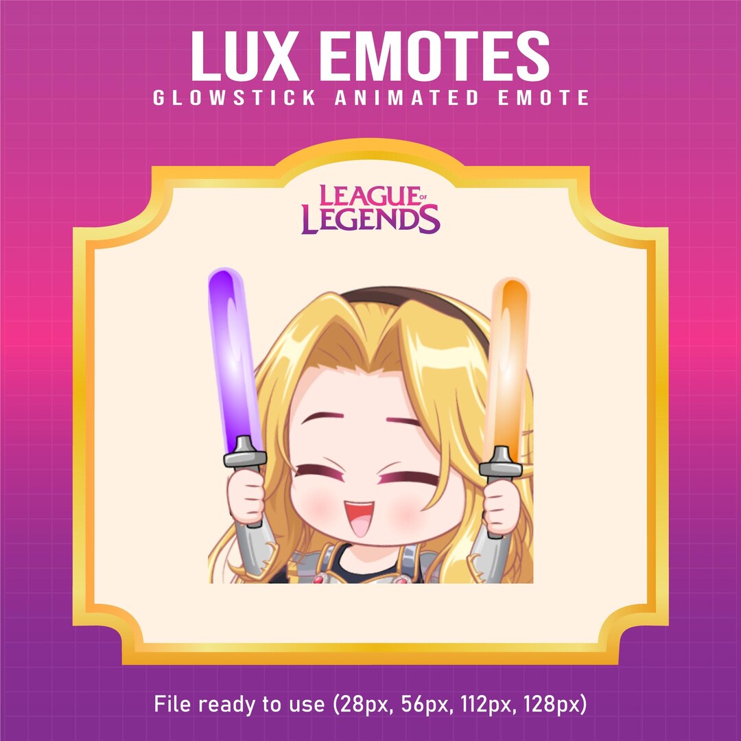 Lux Glowstick Animated Emote for Twitch | League of Legends (digital ...