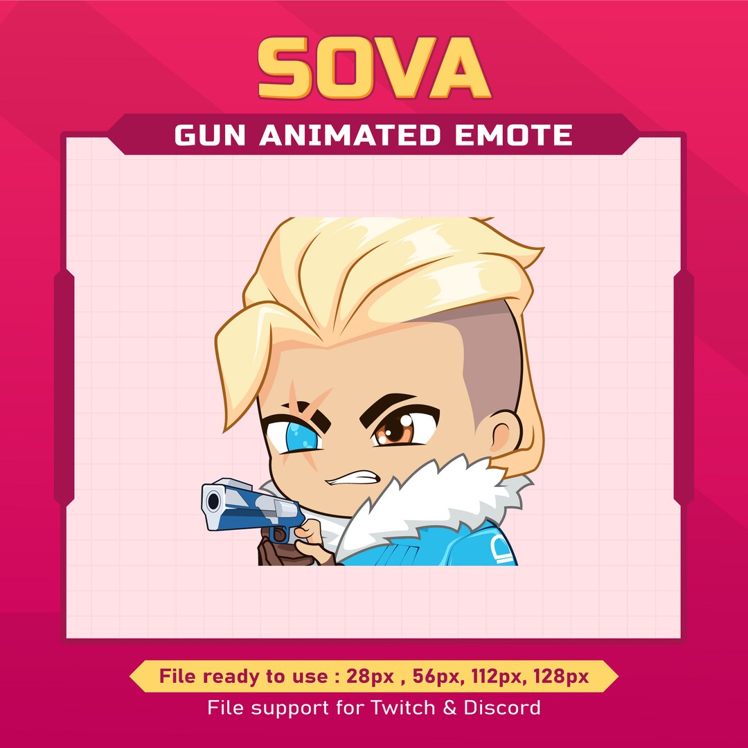 Sova Valorant Gun Animated Emote for Twitch | Twitch Animated Emotes - Etsy