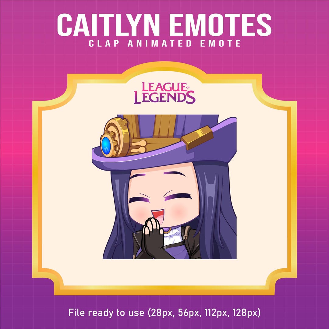 Caitlyn League of Legends Clap Emote for Twitch | League of Legends ...