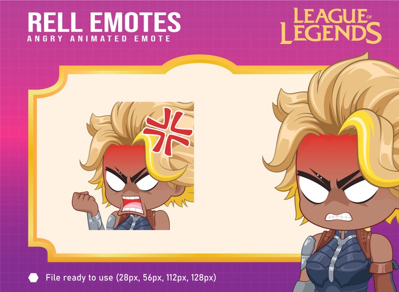 Rell League of Legends Angry Emote for Twitch League of Legends ...
