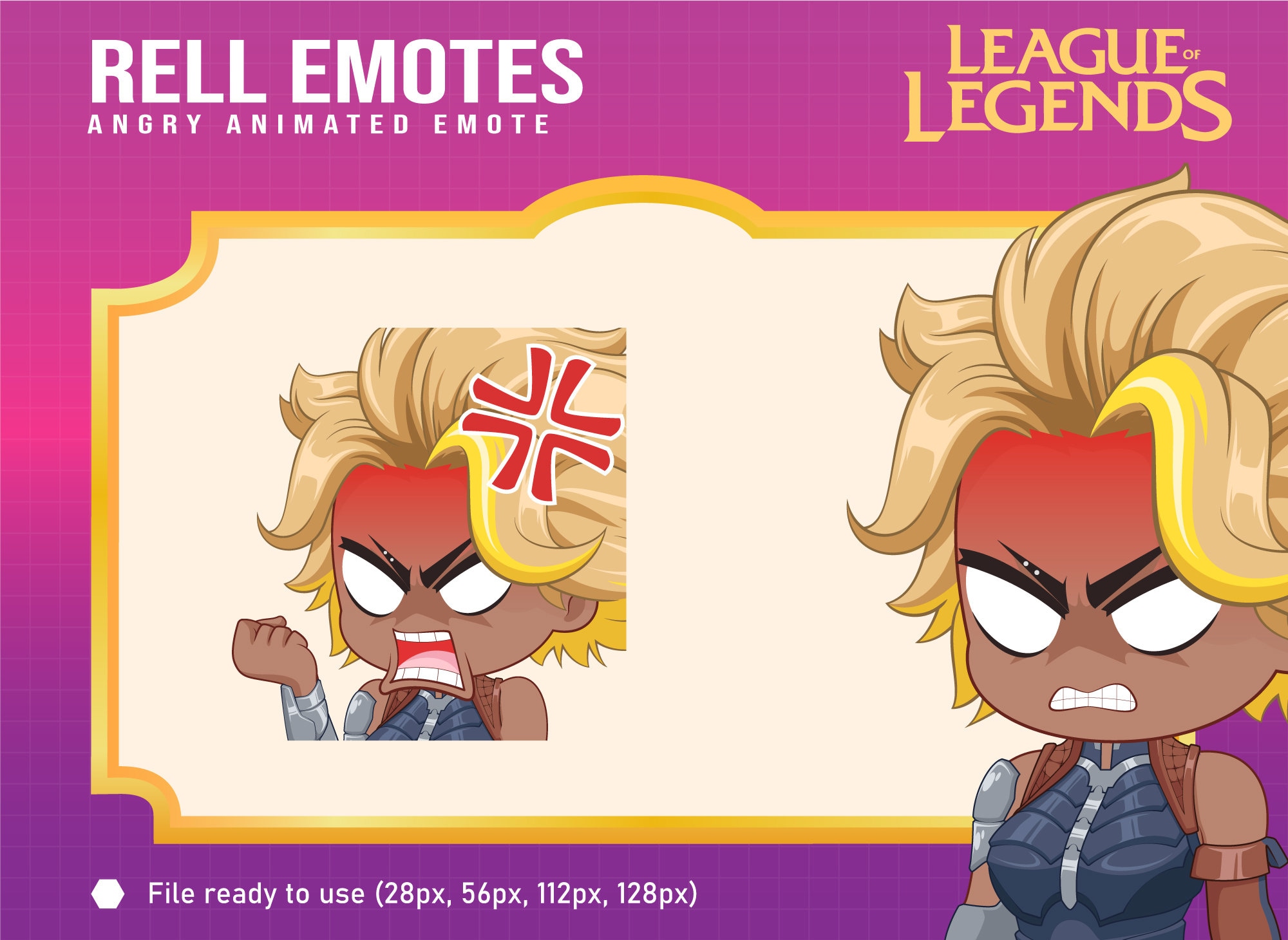 Rell League of Legends Angry Emote for Twitch League of Legends ...