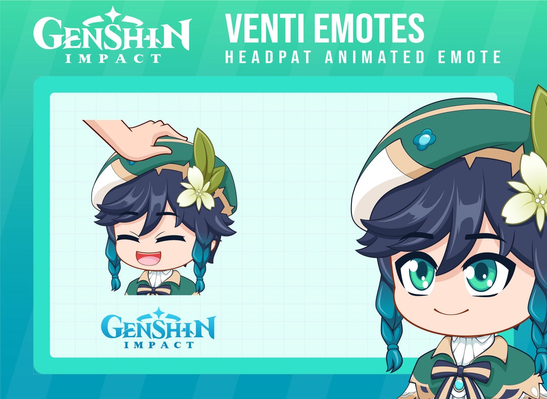 Venti Genshin Impact Headpat Emote / Genshin Impact Twitch Animate - Etsy