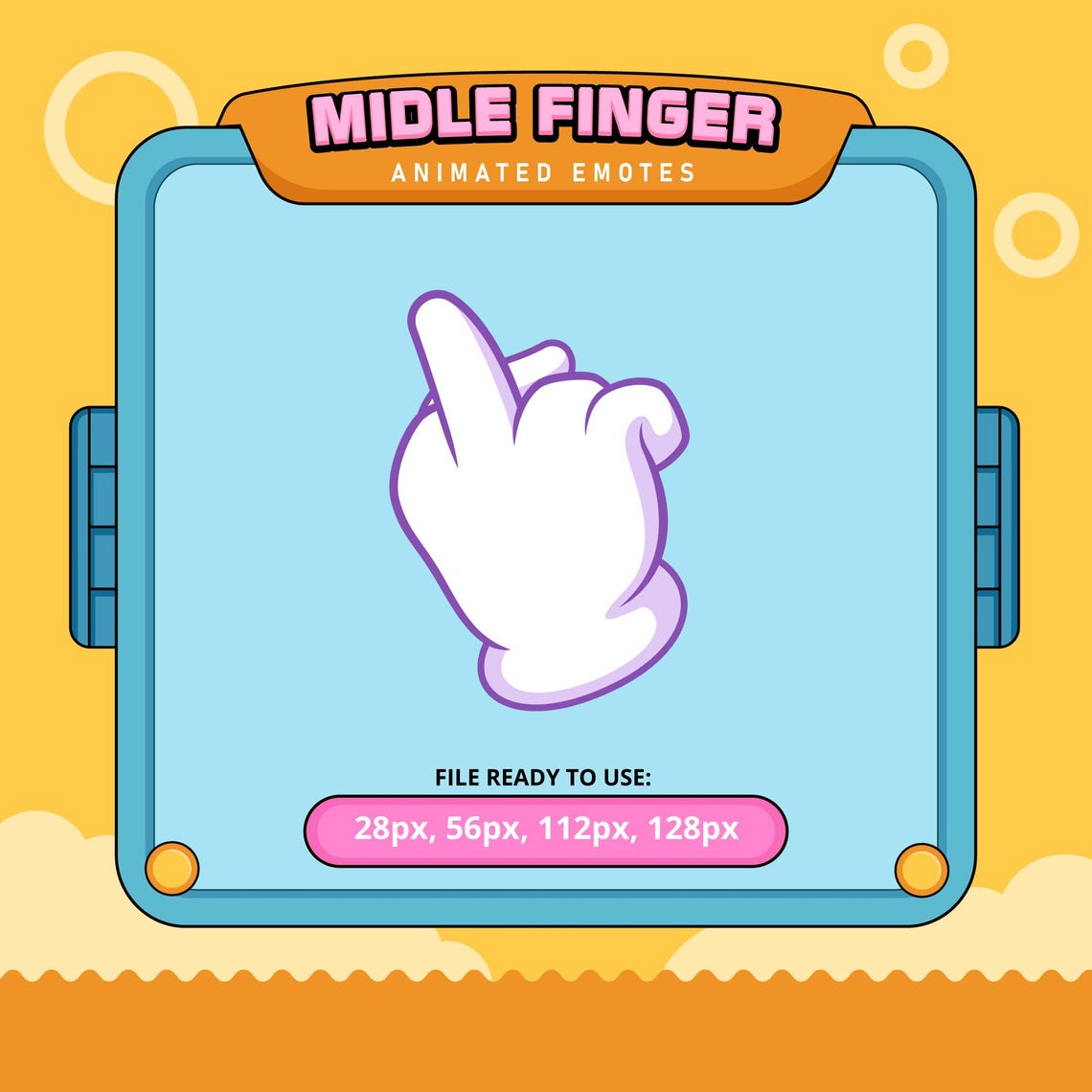 Midle Finger Animated Emotes | Twitch Emotes | Kick Emotes | Emoji ...