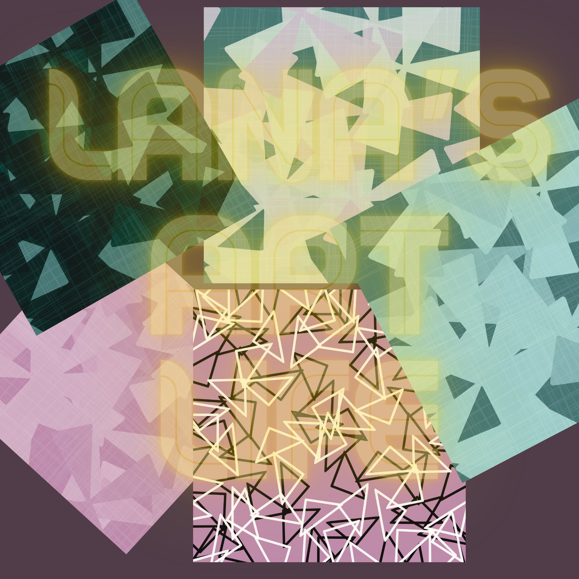 Digital Paper Set, Geometric Art Texture and Pattern, Mint Green to ...