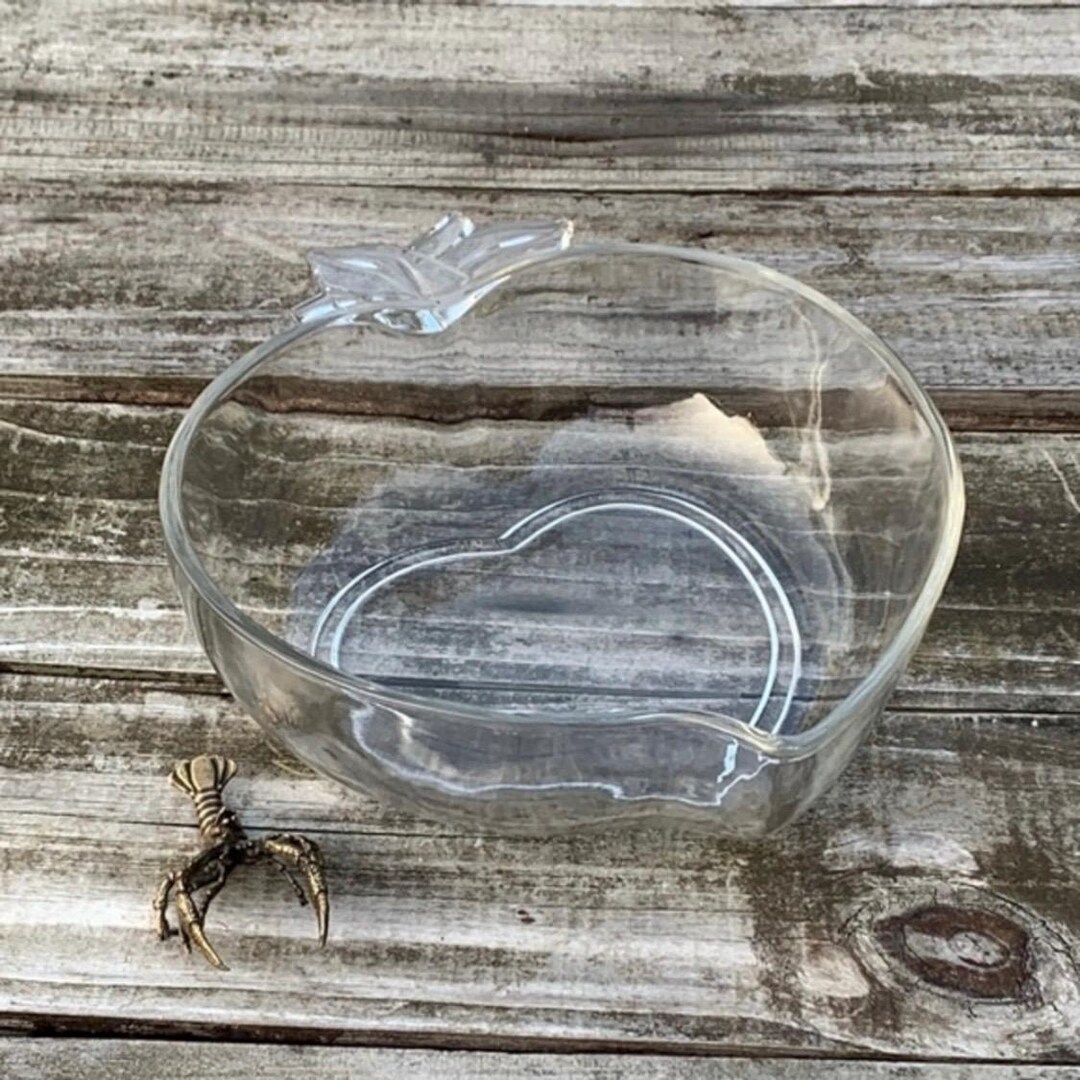 Vintage Clear Glass Apple-shaped Serving Dish - Etsy