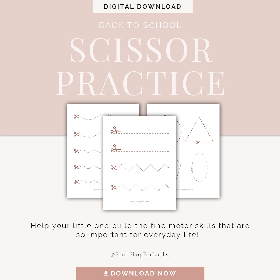 Back to School Montessori Inspired Scissor Practice for Kids, Toddlers ...