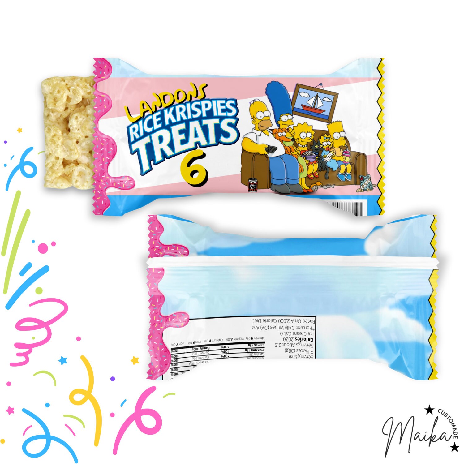 The Simpsons Digital Fruit Snacks Hershey's Rice - Etsy Norway