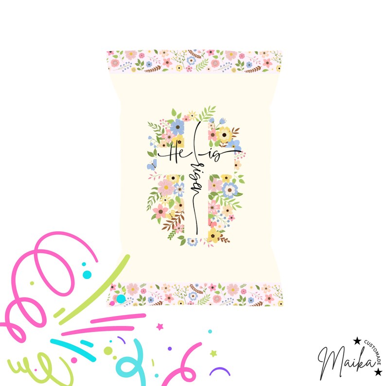 He is Risen Chip Bag Label - Etsy