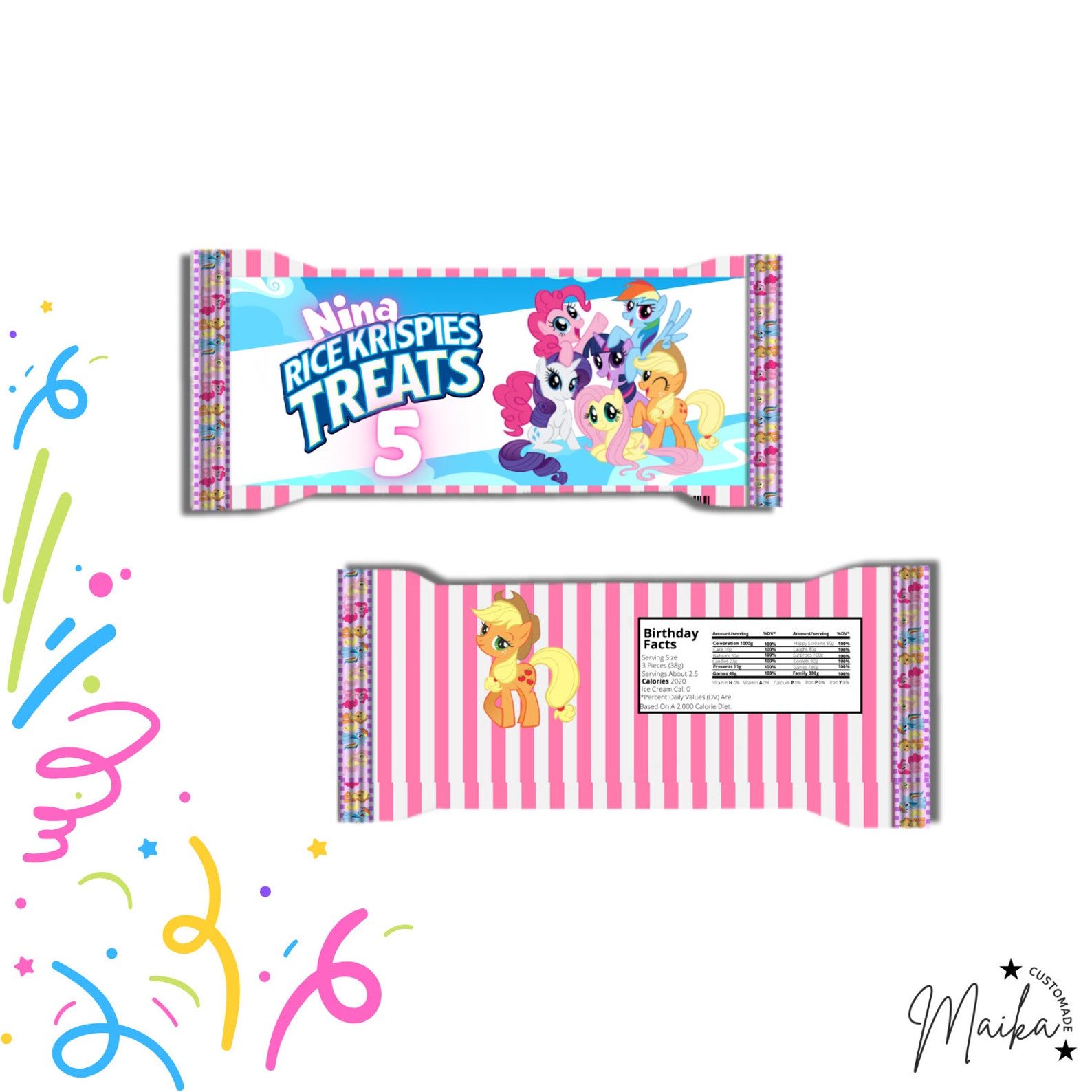 My Little Pony Treat Bundle Rice Krispies, Hershey's, Fruit Snacks ...