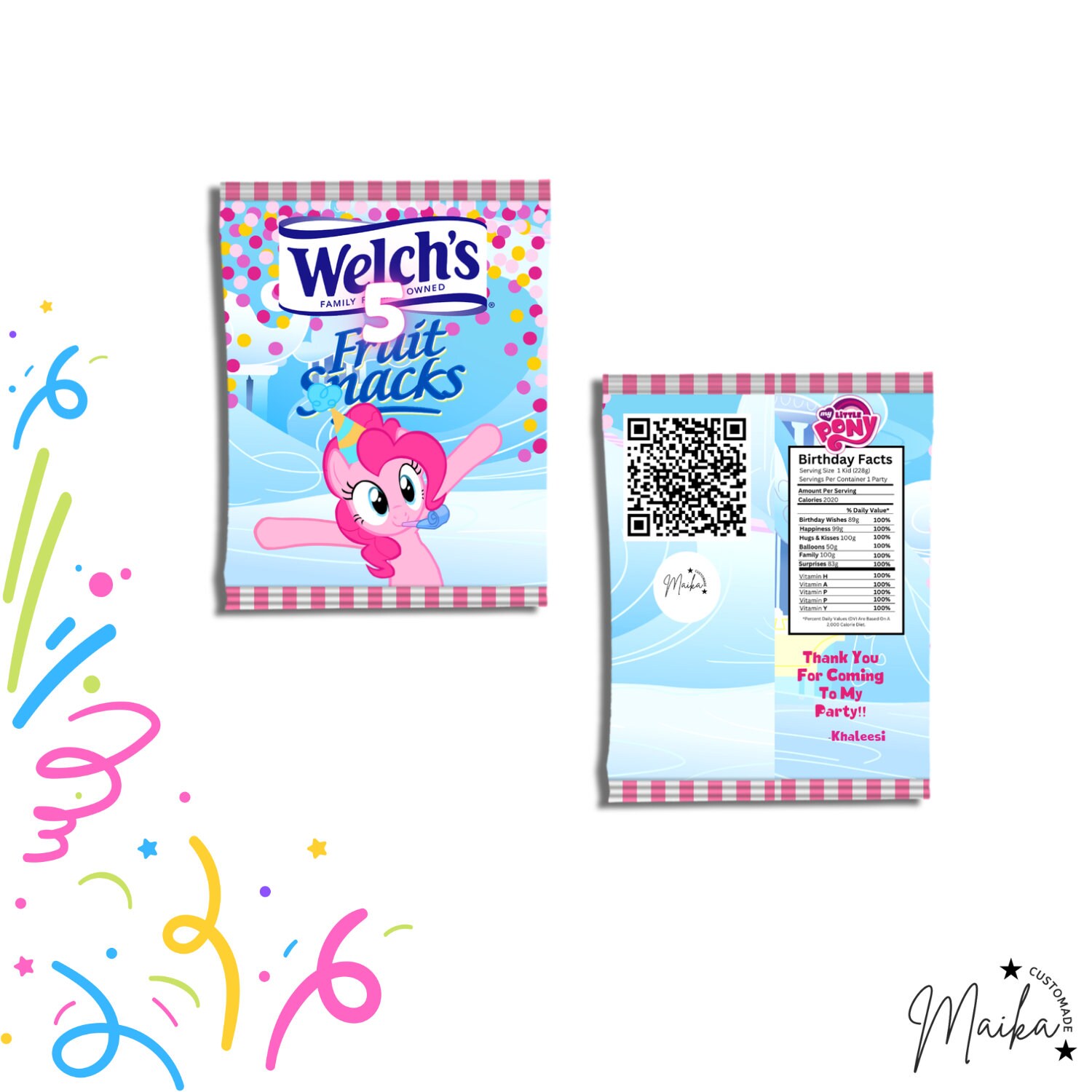 My Little Pony Rice Krispies Fruit Snack Caprisun Digital - Etsy