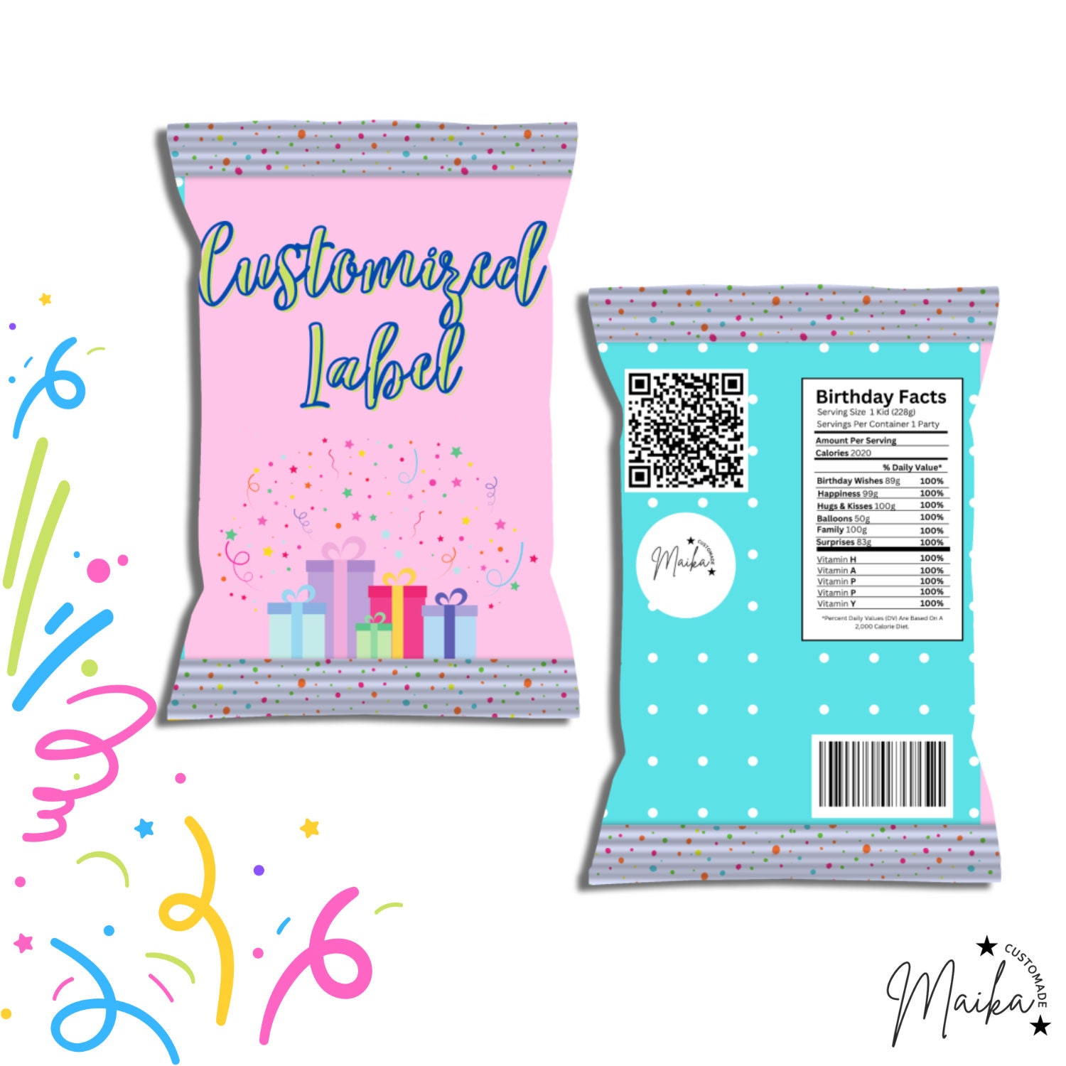 Customized Personalized Chip Bag - Etsy