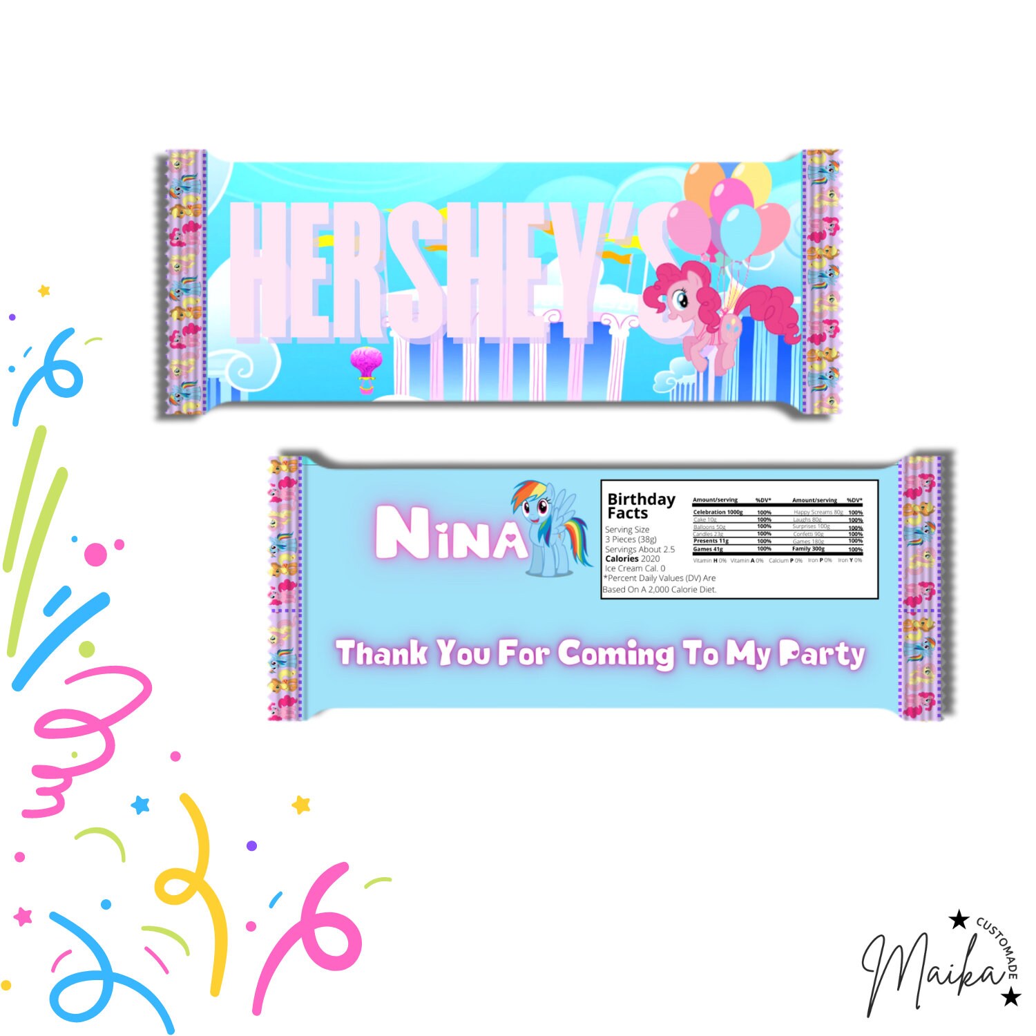 My Little Pony Treat Bundle Rice Krispies, Hershey's, Fruit Snacks ...
