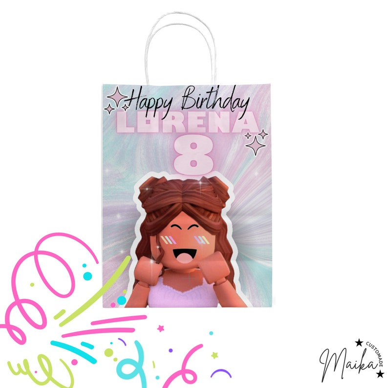 Roblox Girl Candy Bag 8x5.1 Digital Label - Etsy