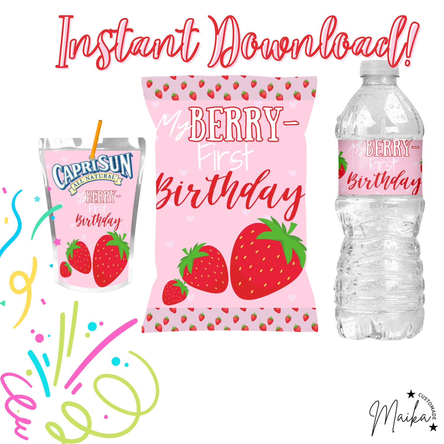 My Berry-first Birthday Instant Download - Etsy