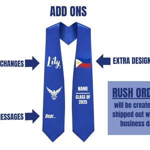 Graduation Stoles, Custom, Embroidery - Etsy