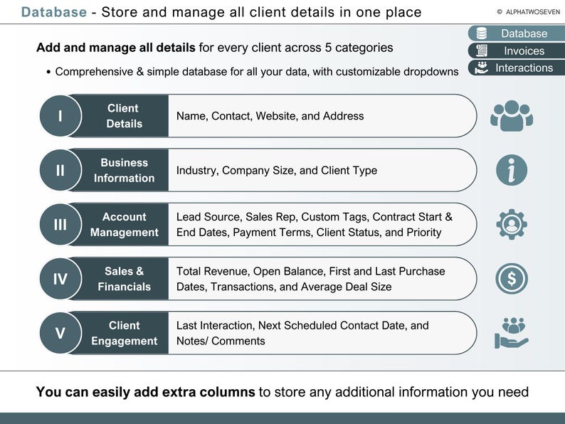 Excel Simple CRM Template: Client and Invoice Tracker With Automated ...