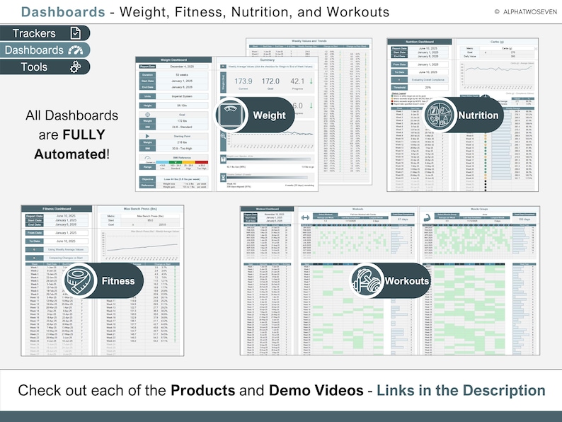 Ultimate Fitness Planner: Nutrition & Workout Excel Template - Etsy