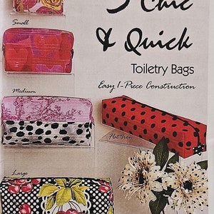 Pattern - 5 Chic & Quick Toiletry Bags Pattern, Physical Pattern - Etsy