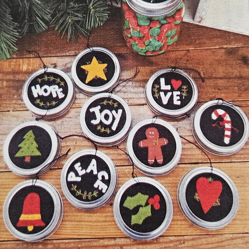Mason Jar Lid Ornaments - Etsy