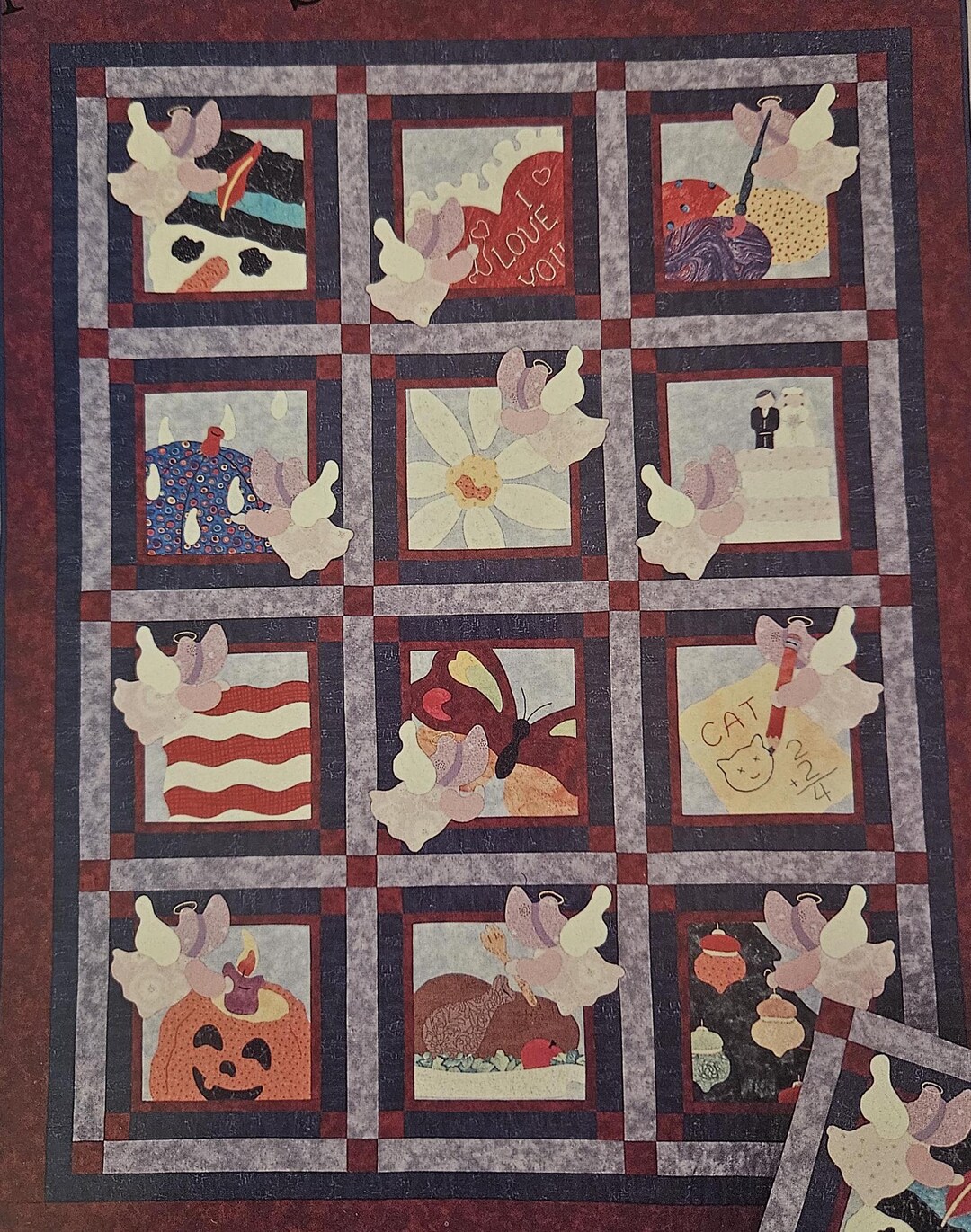 Pattern - Angel Sue A Block of the Month - All 12 Months in One Pattern, Quilt Pattern, Physical ...