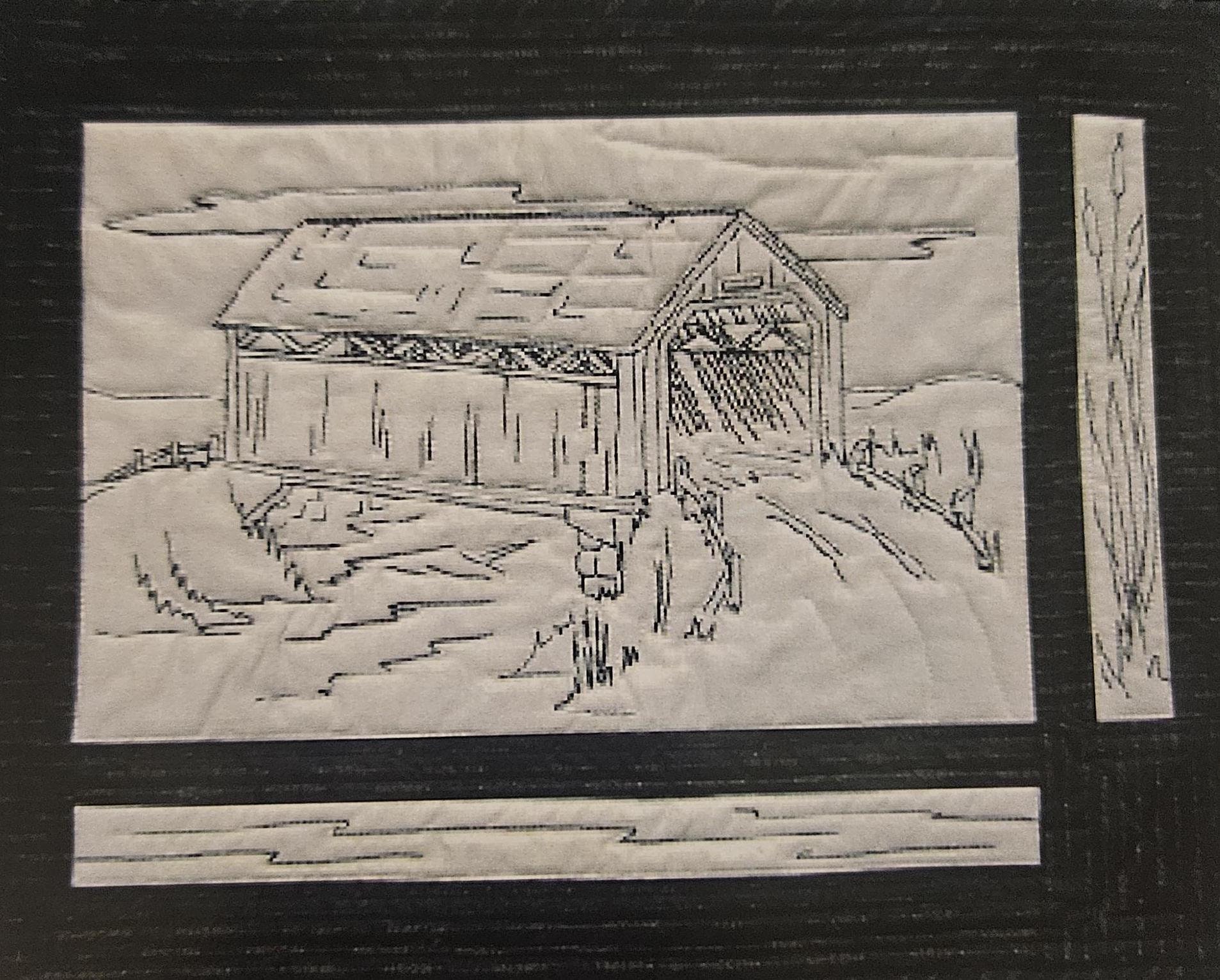 Pattern - Covered Bridge Quilt/wall Hanging Pattern, Embroidery Pattern ...