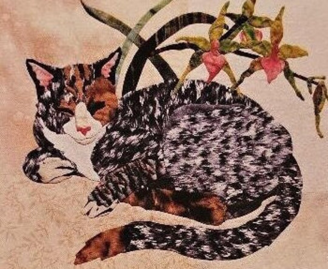 Pattern American Tabby Quilt Pattern, My Cats Garden Quilt Block ...