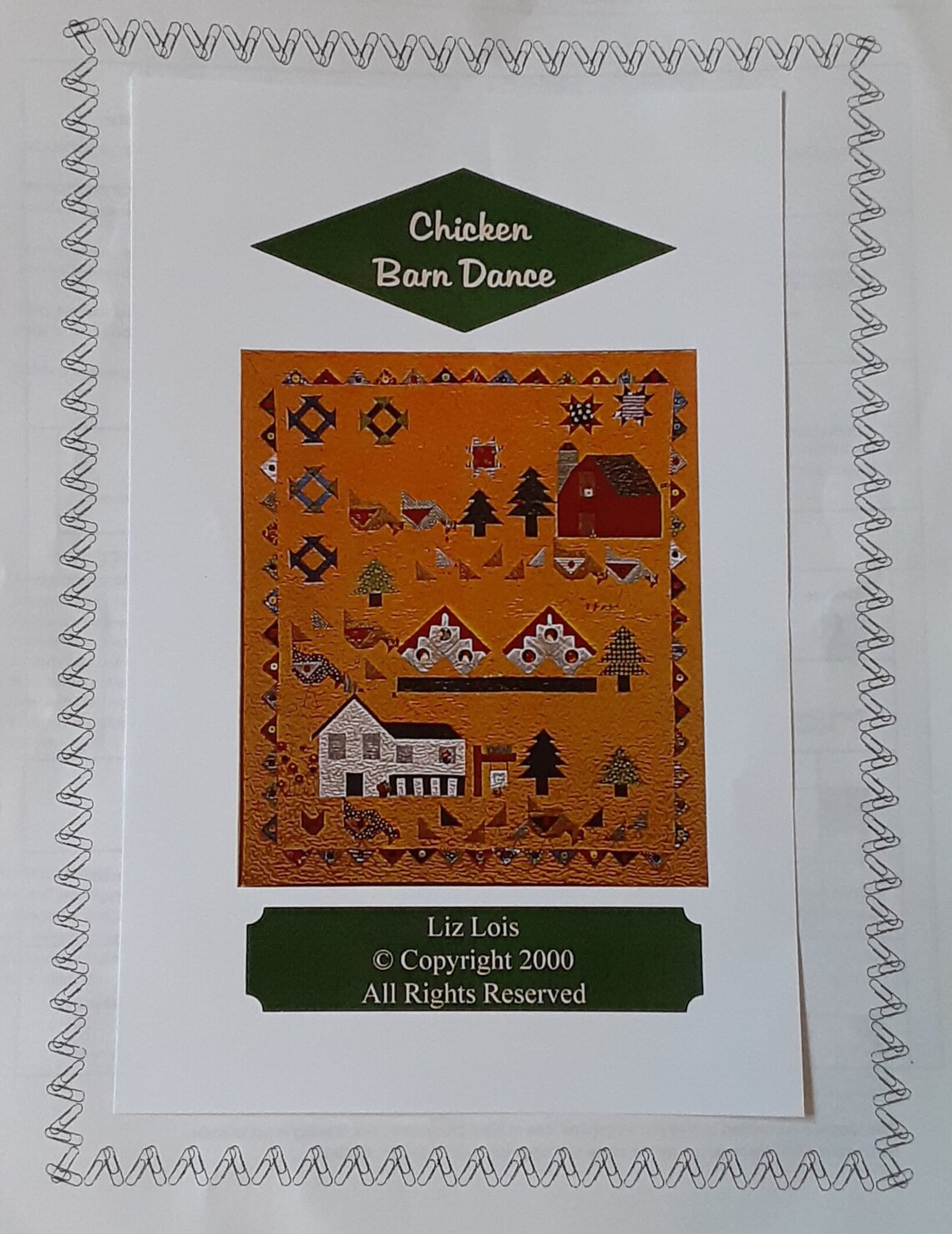 Pattern - Chicken Barn Dance Quilt Pattern, Physical Pattern - Etsy