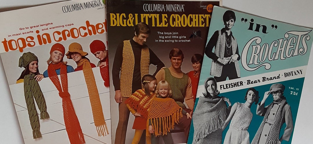 Pattern - Bundle of 3 Crochet Pattern Books, Vintage Crochet Pattern ...
