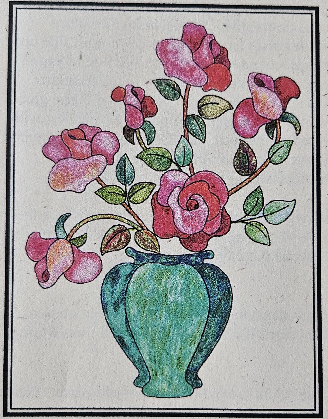 Pattern - Rose Vase Quilt Pattern, Physical Pattern - Etsy