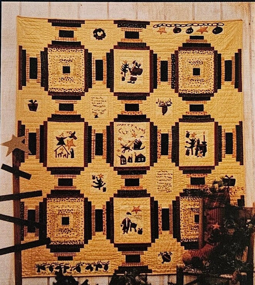 Pattern Dear Santa Quilt Pattern & Stocking Pattern, Physical Pattern ...