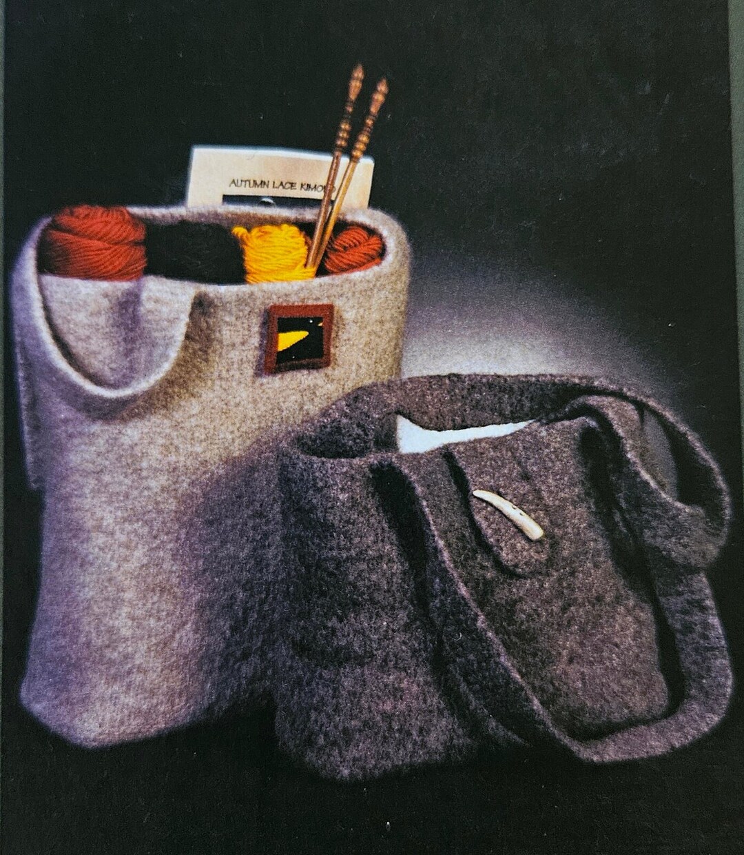 Pattern - Felted Tote Bag Pattern, Knit Tote Bag Pattern, Physical ...