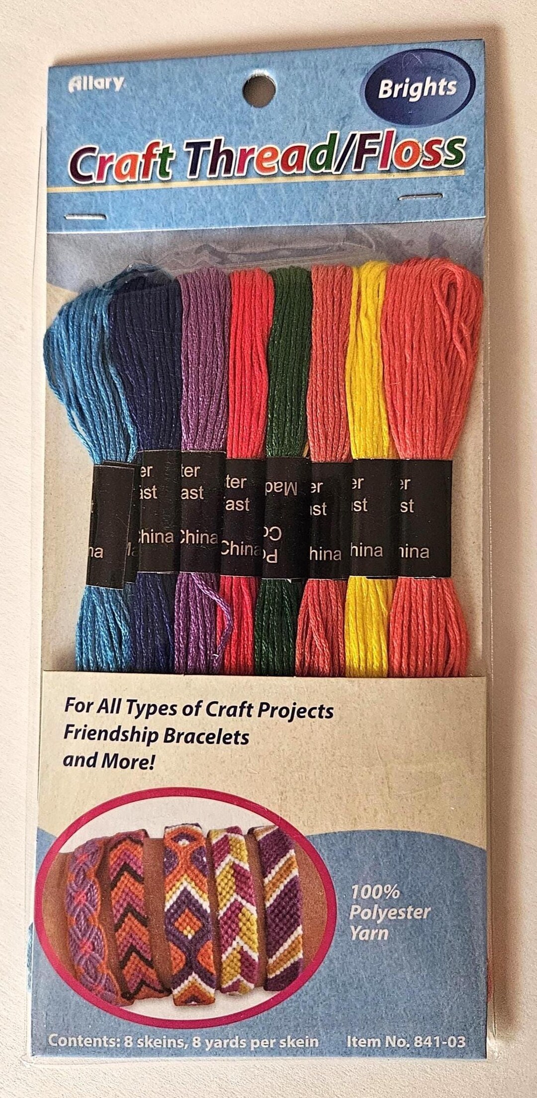 Supplies - 5 Packs Craft Embroidery Thread/floss, 8 Bright Colors per ...