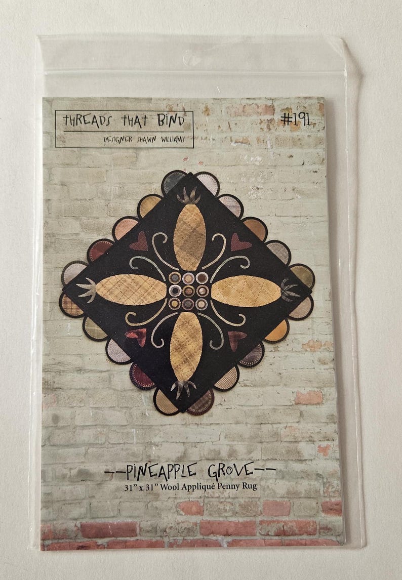 Pattern - Pineapple Grove Penny Rug Pattern, Physical Pattern - Etsy